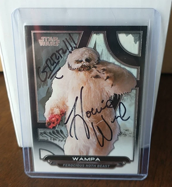 CARTE STAR WARS Galactic Files WAMPA FÉROCIOUS HOTH BEAST signée Howie ...