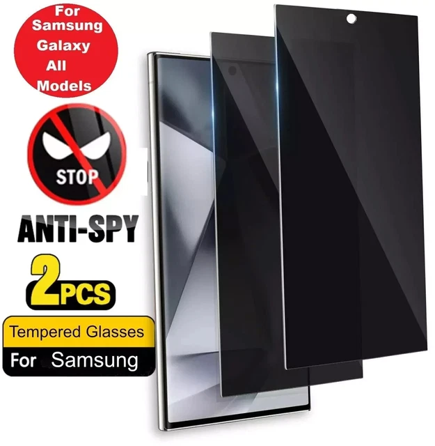 2X SAMSUNG S25 Ultra S25 Plus S25 Privacy Tempered Glass Screen ...