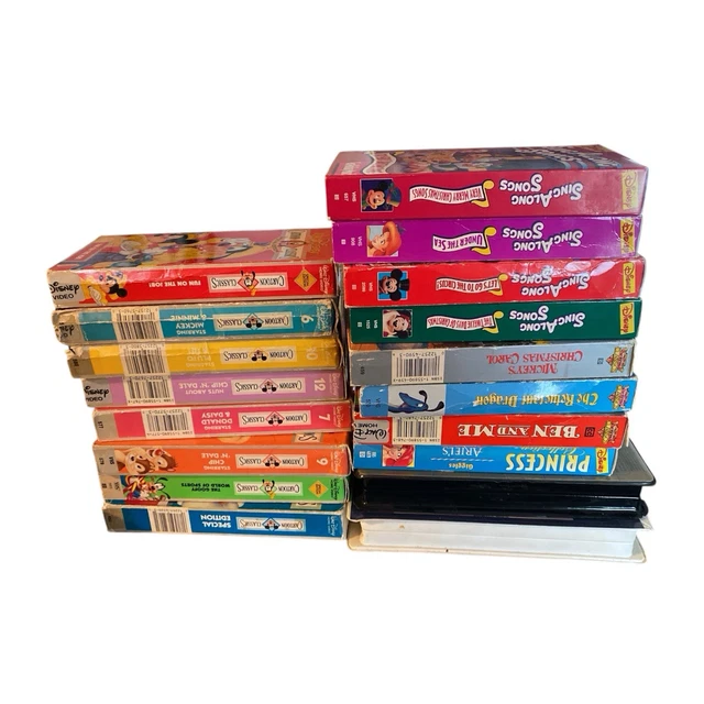 DISNEY VHS LOT Sing Along Songs Cartoon Classics Christmas Princess ...