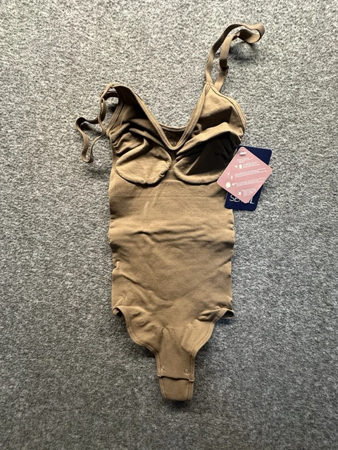 SKIMS SEAMLESS SCULPT Low Back Thong Bodysuit Size XS Tan Color £22.35 ...