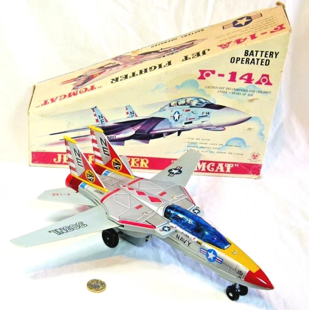 SON AI TOYS F14A TOMCAT JET FIGHTER TOY BATTERY OPERATED 1970s £35.00 ...