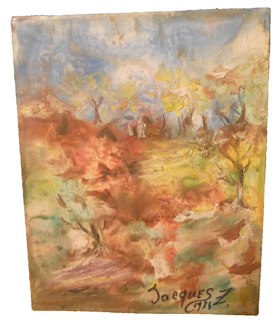 ZAMBOLO GIACOMO DETTO Jaques 20 X 25 Dipinto Olio 1974 EUR 20,00 ...