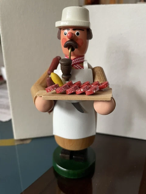 RÄUCHERMANN „FLEISCHER“ ECHT Erzgebirgische Handarbeit EUR 53,00 ...