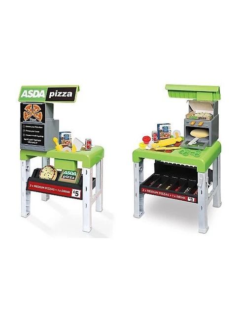 LITTLE ASDA PIZZA Counter Kids Roleplay Pretend Play Supermarket Fun ...