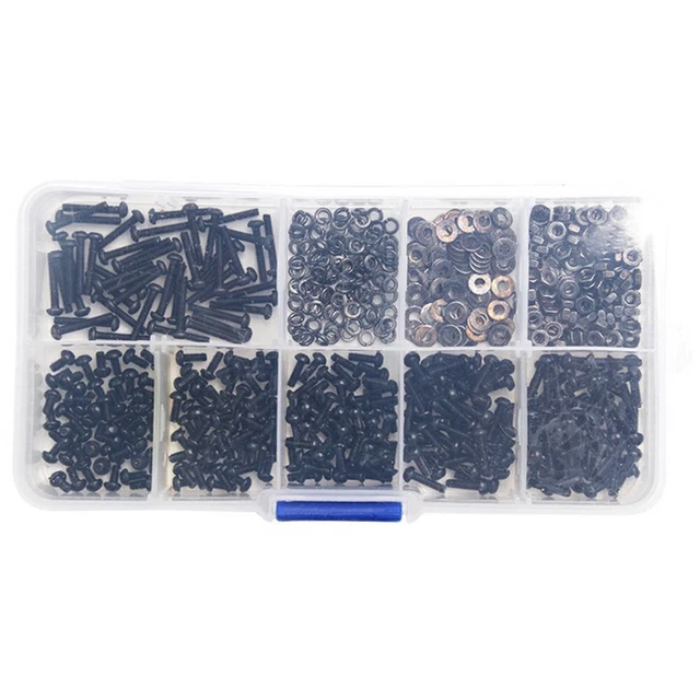 ENSEMBLE COMPLET DE boulons et de laveuses ?? vis hexagonaux 600 pi??ces kit ??c EUR 24,77 ...