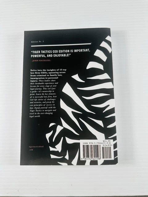 TIGER TACTICS CEO Edition: From ZERO to Law Firm CEO by Ryan Ruane £22. ...