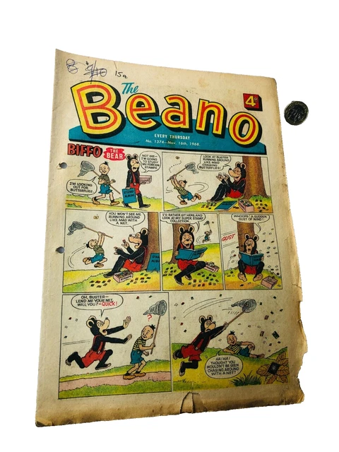 COMIC THE BEANO November 1968 Biffo the Bear Vintage ra £19.89 ...