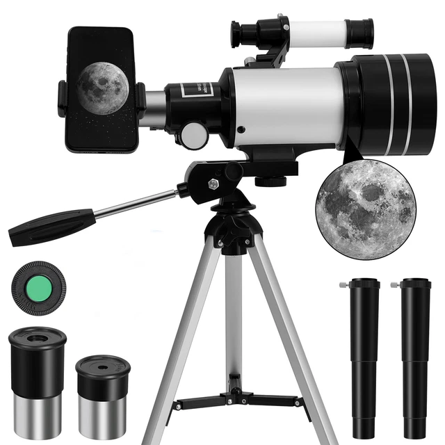 PROFI TELESKOP ASTRONOMIE Refraktor Telescope with Stativ Telefonadapter 15-150X EUR 36,49 ...