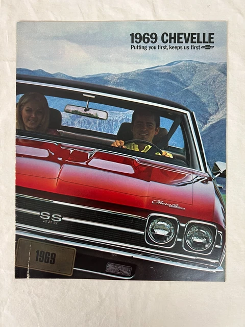 VINTAGE AUTOMOTIVE BROCHURE 1969 Chevrolet Chevy Chevelle 300 SS 396 ...