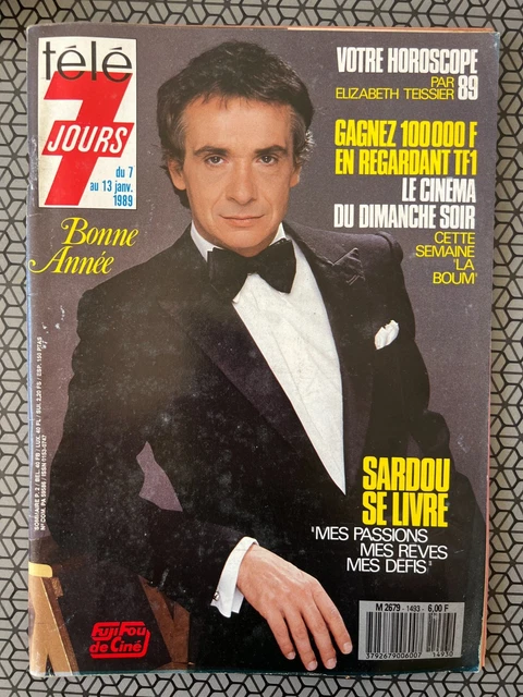 TÉLÉ 7 JOURS 7/01/1989; M. Sardou/ Patrice Laffont/ Jeane Manson/ Erik Orsenna EUR 6,00 ...
