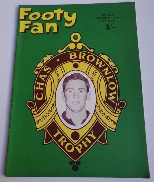 FOOTY FAN VFL MAGAZINE 1964 Brownlow Medal Feature Collingwood Magpies ...