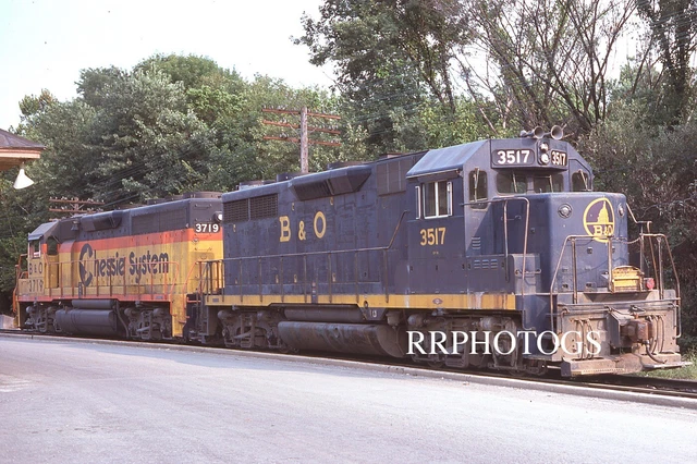 RAILROAD SLIDE BALTIMORE & Ohio B&O Chessie Emd Gp35 Locomotive #3517 ...