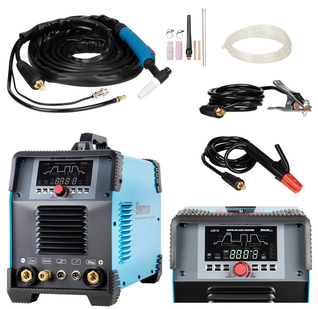 SHERMAN DIGITIG 200 AC/DC MULTIPRO 200A Inverter Pulse Welder Aluminium TIG IGBT £699.99 ...