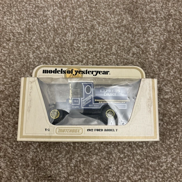 MATCHBOX MODELS OF Yesteryear 1912 Ford Model T Express Dairy Made 1978 ...