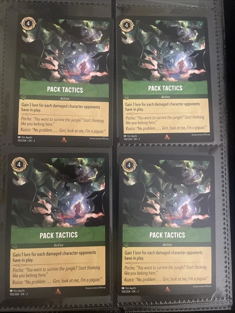 PACK TACTICS 100/204 Disney Lorcana Rise of the Floorborn RARE X 4 jeu ...