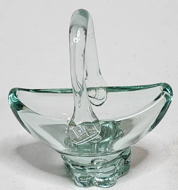 VTG ROSENTHAL NETTER Miniature Glass Basket Boat Sculpture MCM ...