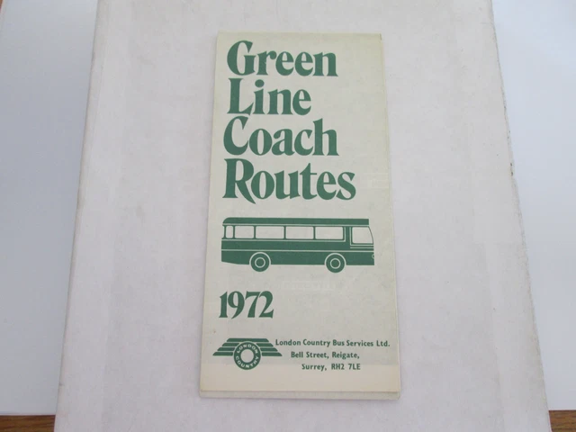 LONDON TRANSPORT GREEN Line Coach Routes Map 1972 (3/72) £4.00 ...