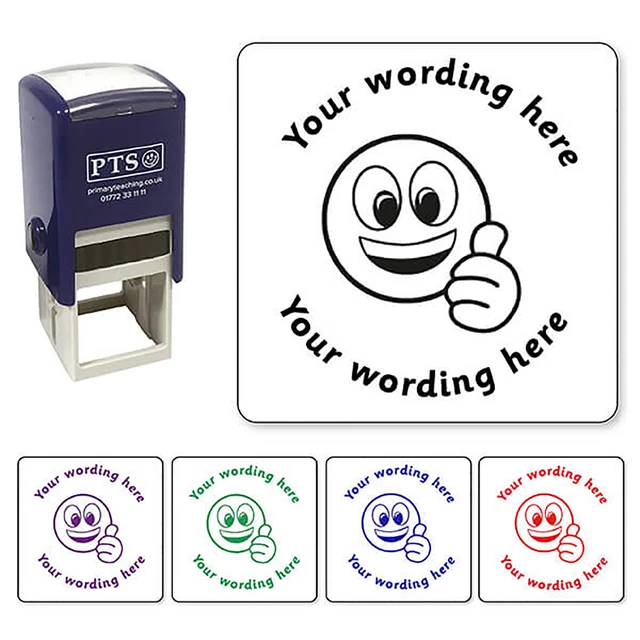 PERSONALISED THUMBS UP Emoji Stamper School Teacher Pupil Children ...
