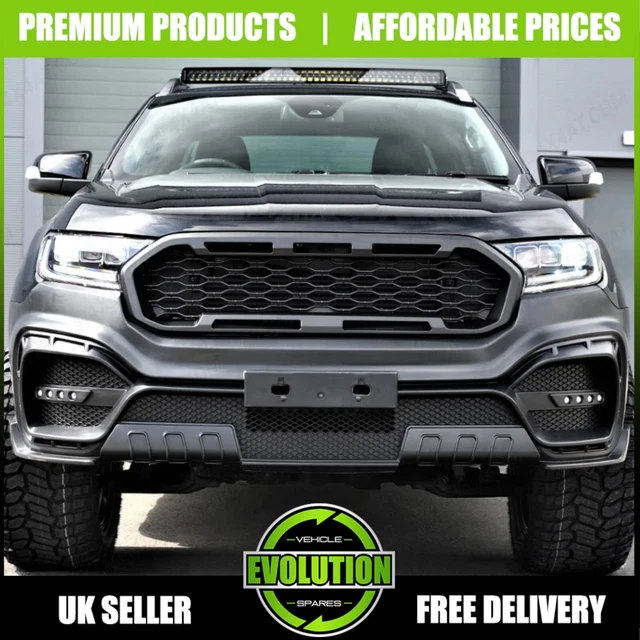 EVS FRONT BUMPER Black TO FIT Ford Ranger AMG style body kit DRL 2016 ...