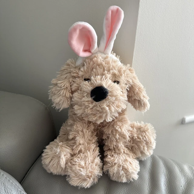 TESCO CURTIS THE CAVAPOO Beige Puppy Dog With Bunny ears Soft Plush Toy ...