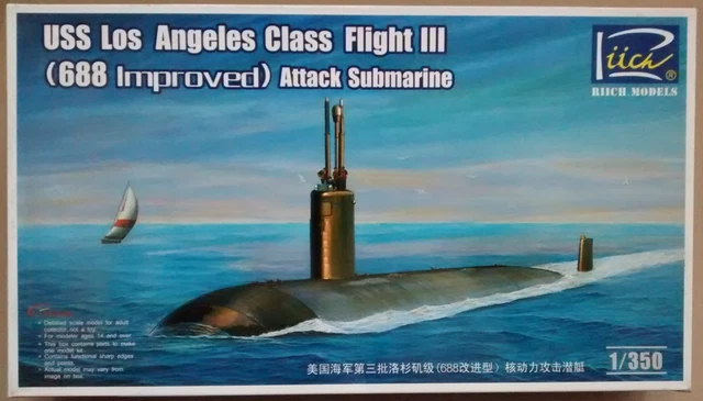 RIICH 1/350 USS Hartford Los Angeles Class US Navy Attack Submarine ...