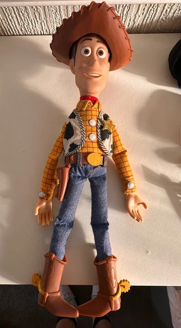 DISNEY PIXAR TOY Story 15" Talking Pullstring Cowboy Woody Figure With ...
