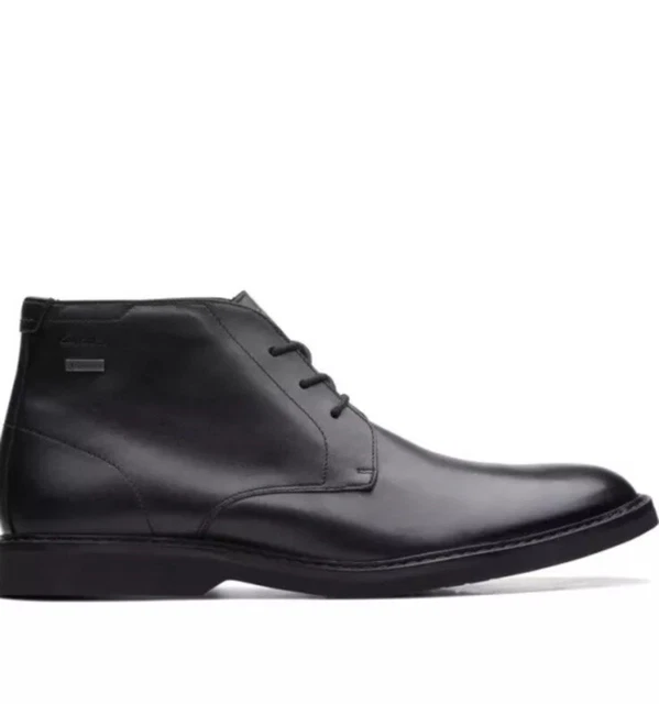 CLARKS MEN’S ATTICUS LT HI GTX Black Leather Ankle Boots UK 11 G EU 46 ...