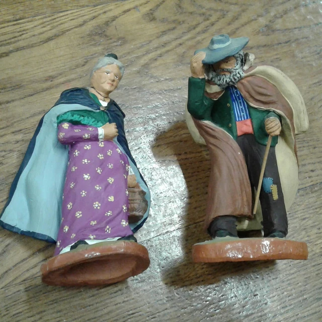 ANCIEN SANTON DE provence Paul Fouque coup de mistral et sa compagne crèche EUR 39,00 - PicClick FR