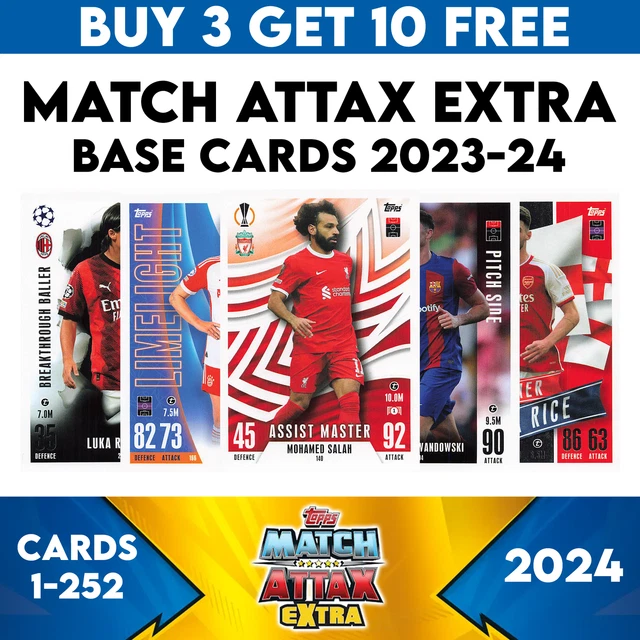 MATCH ATTAX EXTRA 2023/24 2024 Champions League Base Cards #1 - #252 £1 ...