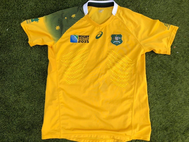 AUSTRALIA WALLABIES RUGBY Union World Cup 2015 Jersey Shirt Asics Mens ...