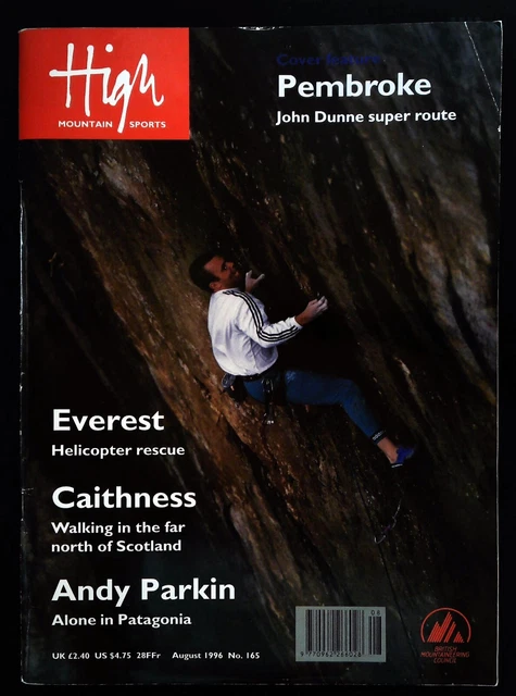 HIGH MOUNTAIN SPORTS Magazine No.165 August 1996 mbox1515 Andy Parkin £ ...