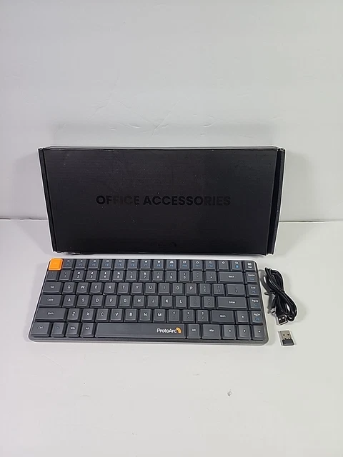 COMPACT WIRELESS MECHANICAL Keyboard, ProtoArc KM201 2.4GHz, 12 in x 4. ...