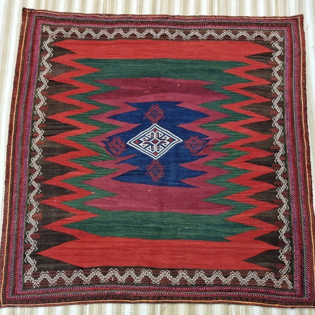 HANDMADE OLD KILLIM Sofreh FlatWeave Afshari Tribe £550.00 - PicClick UK