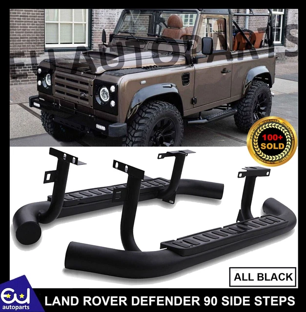 FOR LAND ROVER Defender 90 L316 03 Fire Ice Full Black Side Steps ...