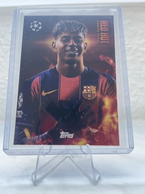 TOPPS MATCH ATTAX 2025/26 Lamine Yamal Red Hot Ultra Rare Card 1:250 £ ...