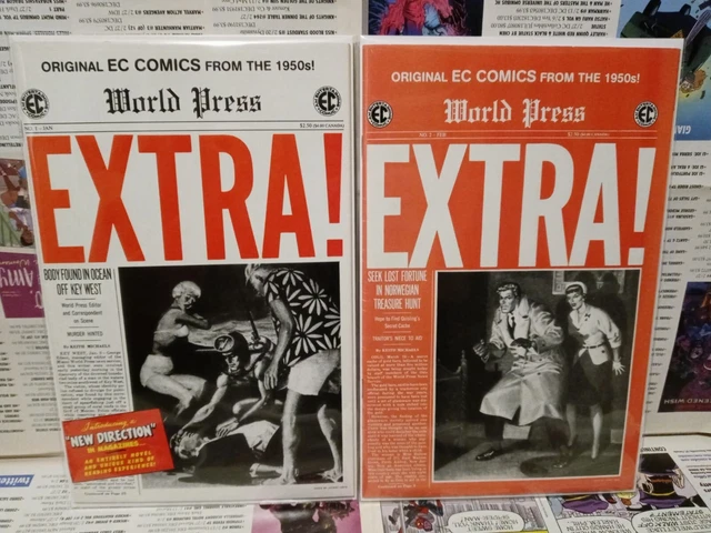 WORLD PRESS EXTRA! #1 #2 Original EC Comics From The 1950s! Color ...