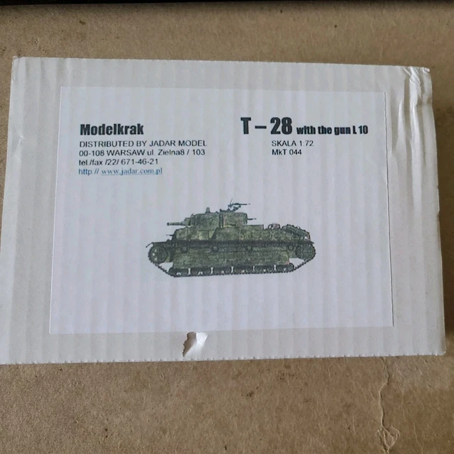 MODELKRAK MKT 044 T-28 Soviet Medium Tank - L10 Gun 1/72nd scale resin ...