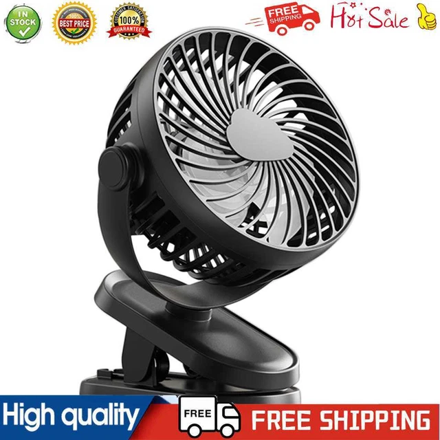MINI ADJUSTABLE CLIP-ON Fan 3 Speeds Adjustable USB Desk Fan Home ...