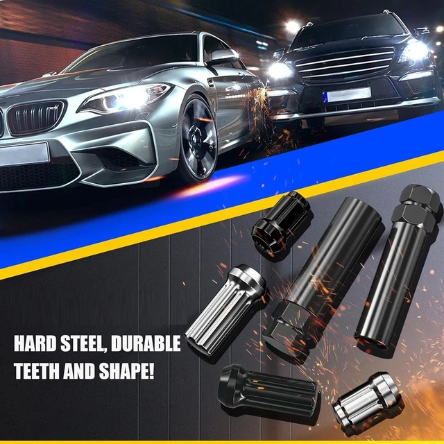 SMALL 6 SPLINE & 7 Spline Sockets Rim Lug Key Wrench for ...