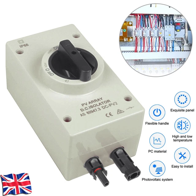 32A 4 POLE 1200Vdc Ip66 Solar/Pv - True Dc Enclosed Rotary Isolator ...