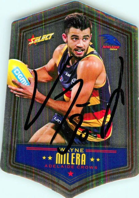 SIGNED 2018 ADELAIDE CROWS AFL Card WAYNE MILERA Silver Die Cut $19.99 ...