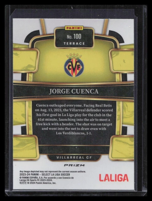 JORGE CUENCA 2023-24 Panini Select La Liga Prizm Argento #100 Livello ...