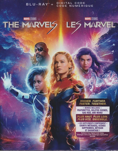 MARVEL STUDIOS THE MARVELS BLURAY & DIGITAL SET with Brie Larson & Park ...