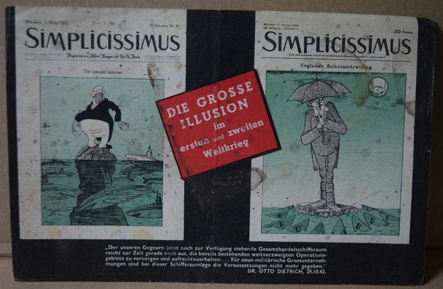 WW2 ORIGINAL RAF aerial air drop leaflet in German Die Grosse Illusion ...