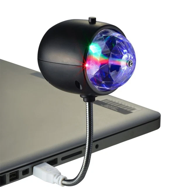 USB RGB LED Stage Lights Mini Night Light light projection lamp £14.29 ...