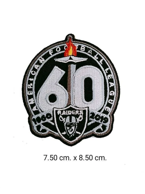 LAS VEGAS RAIDERS 60th Anniversary logo NFL per toppa di ferro, cucito ...