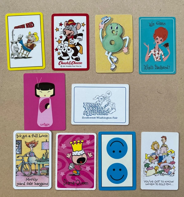 ORIGINAL SWAP PLAYING cards comic cartoon people advertising souvenir ...