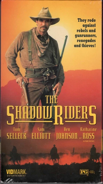 THE SHADOW RIDERS (VHS Tape 1991) Tom Selleck Sam Elliott Ben Johnson ...
