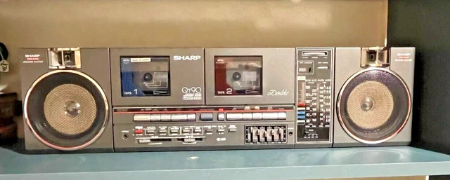 SHARP QT-90E(D) VINTAGE radio twin cassette player Boombox . £475.00 ...