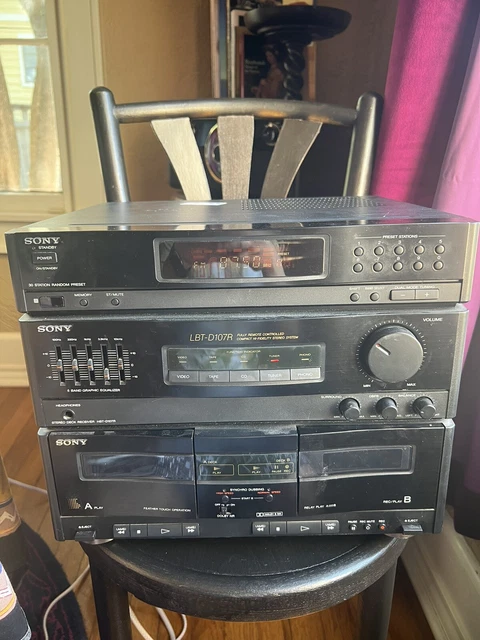VINTAGE SONY LBT-D107 AM/FM Rem Home System W Dual Cassette $425.00 ...